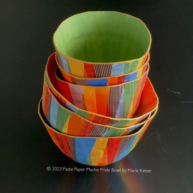 Marie* - Rainbow Paper Mache Bowls | Ten Women on Main St.